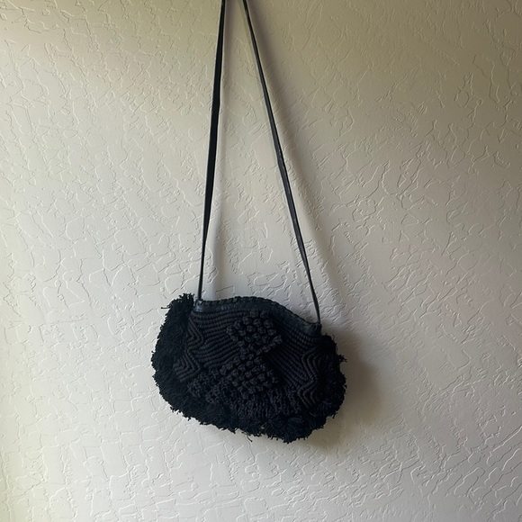 Cleobella | Bags | Cleobella Black Textured Shoulder Bag | Poshmark